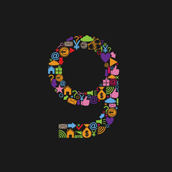 Number 9 Vector Images (over 18,000)