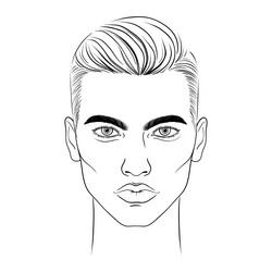 Face of the young man Royalty Free Vector Image