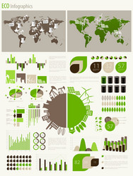 Infographic about renewable energy production Vector Image