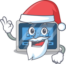 Cartoon design digital timer santa having Vector Image