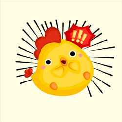 Chicken emotions Royalty Free Vector Image - VectorStock