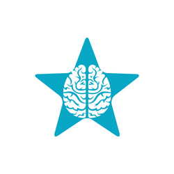 Creative brain star Royalty Free Vector Image - VectorStock