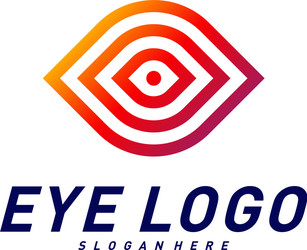 Color eye logo design template Royalty Free Vector Image