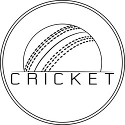 Abstract cricket label Royalty Free Vector Image