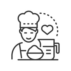 Cooking symbol emblem set saucepan cook and food Vector Image