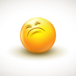 Cute smiling emoticon emoji smiley Royalty Free Vector Image