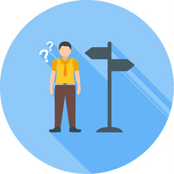 Lost directions Royalty Free Vector Image - VectorStock