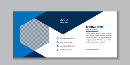 Modern and minimal email signatures template Vector Image