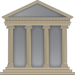 Greek temple Royalty Free Vector Image - VectorStock