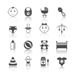 Baby icons Royalty Free Vector Image - VectorStock