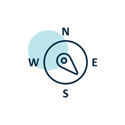 Compass wind rose icon direction southeast Vector Image