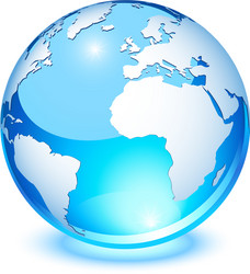 Blue icon earth gel Royalty Free Vector Image - VectorStock