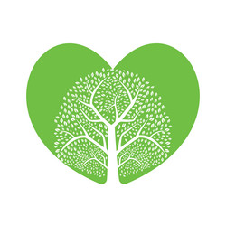 Heavy green tree template design Royalty Free Vector Image