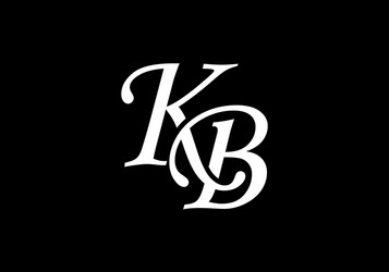 Initial monogram letter k b logo design template Vector Image
