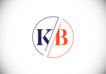 Initial monogram letter k b logo design template Vector Image