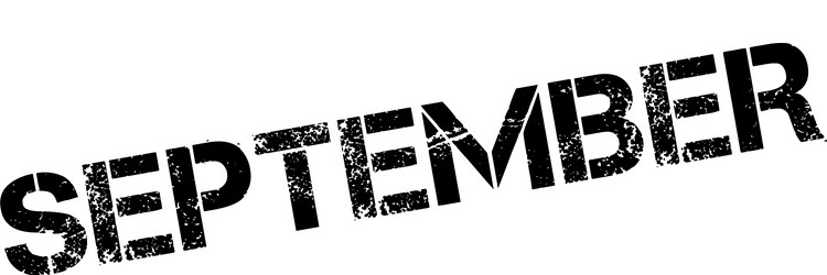 September rubber stamp Royalty Free Vector Image