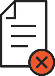 In non compliance icon set that shows a company Vector Image