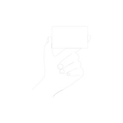 Logo hand holding card design Royalty Free Vector Image