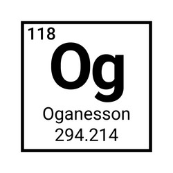 Oganesson chemistry element symbol laboratory Vector Image