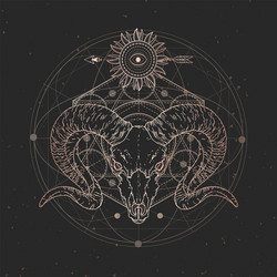 Ram skull Royalty Free Vector Image - VectorStock