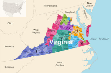 Virginia Counties Vector Images (over 1,400)