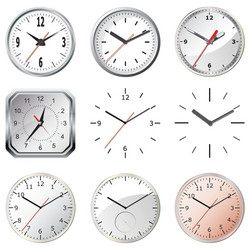 Wall mounted digital clock Royalty Free Vector Image