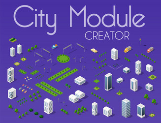 City module creator Royalty Free Vector Image - VectorStock