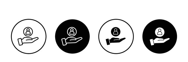 Customer retention icon set client care logo Vector Image