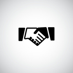 Handshake icon lined and filled style Royalty Free Vector