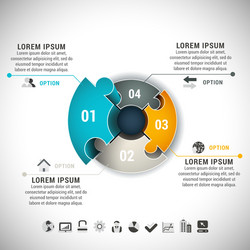 Infographic our team intro puzzle design Vector Image