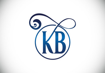 Initial monogram letter k b logo design template Vector Image