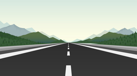 Landscape with road Royalty Free Vector Image - VectorStock