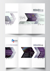 Tri-fold brochure business templates on both sides