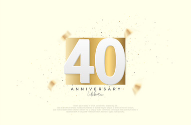 Elegant 40th anniversary number premium Royalty Free Vector