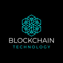 Modern block chain technology logo design Vector Image