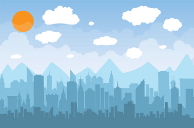 Horizontal Banner with Megapolis Vector Images (over 100)