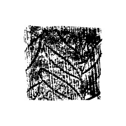 Black rough edge box isolated on white background Vector Image