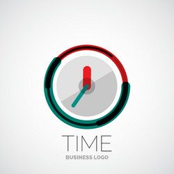 Clock time company logo business concept Vector Image