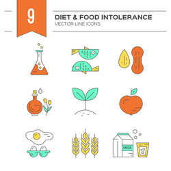 Food intolerance Royalty Free Vector Image - VectorStock