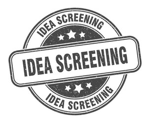 Idea screening stamp idea screening label round Vector Image