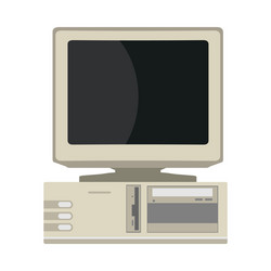 Old computer Royalty Free Vector Image - VectorStock