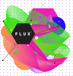 3d colorful wave background dynamic flux effect Vector Image