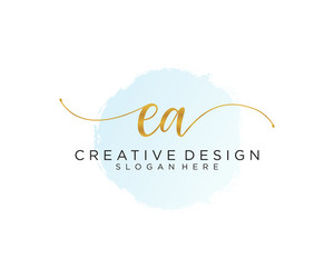 Initial ea signature logo template hand drawn Vector Image