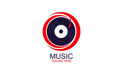 Music industry logo design Royalty Free Vector Image