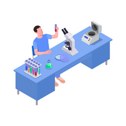 Isometric science laboratory Royalty Free Vector Image