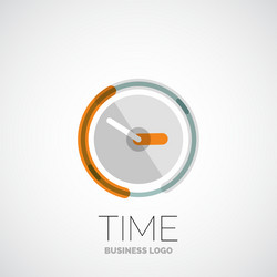 Clock time company logo business concept Vector Image