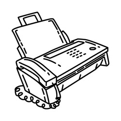 Copier machine icon doodle hand drawn or outline Vector Image