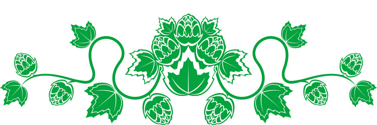 Hop beer seamless pattern background Royalty Free Vector