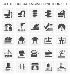 Geotechnical engineering icon Royalty Free Vector Image