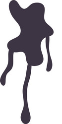 Drip ink blot monochrome flat style icon Vector Image
